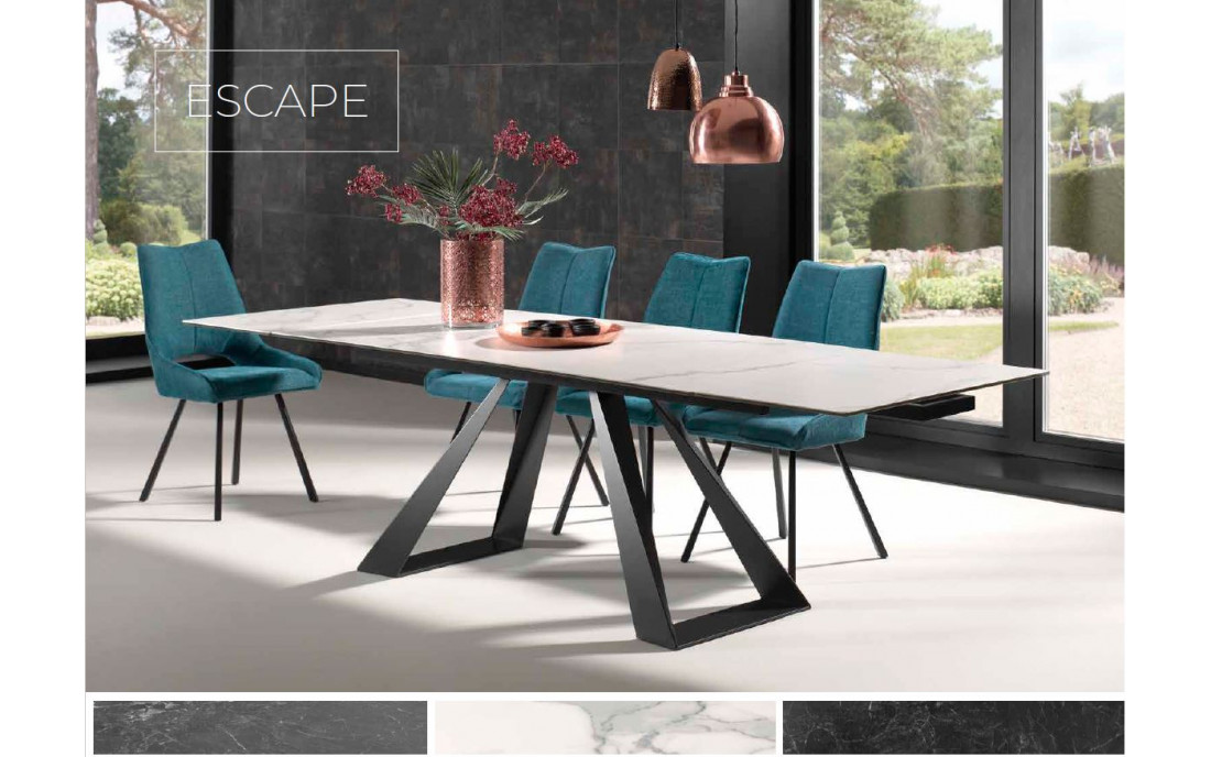 Table Escape A céramique Lievens allongable ou fixe